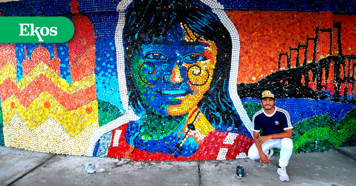 Óscar Olivares, el artista venezolano que hace murales con tapas ...